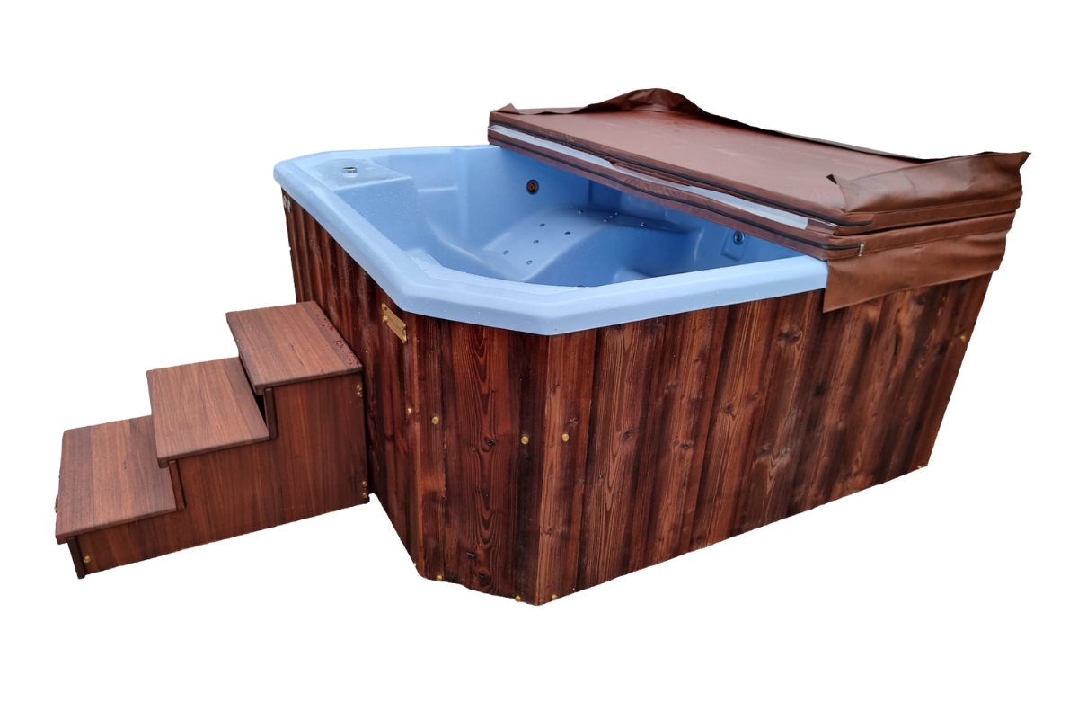 Holz-Jacuzzi mit Hydromassage