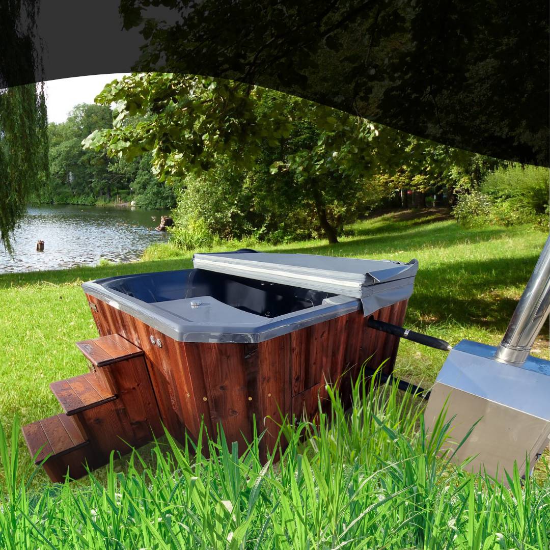 Holz-Jacuzzi mit Hydromassage
